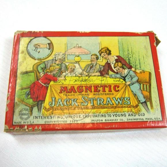 Games | Antique 192 Magnetic Jack Straws Game Milton Bradley 4822 W ...